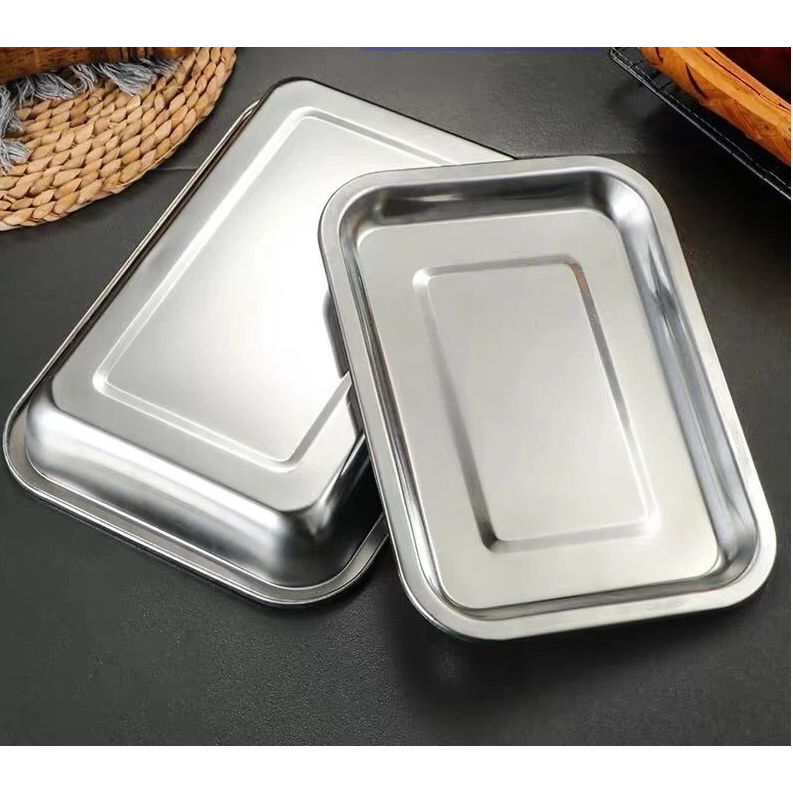 Jual Baki Stainless Cekung Baking Tray Alat Saji Pemanggang | Shopee ...