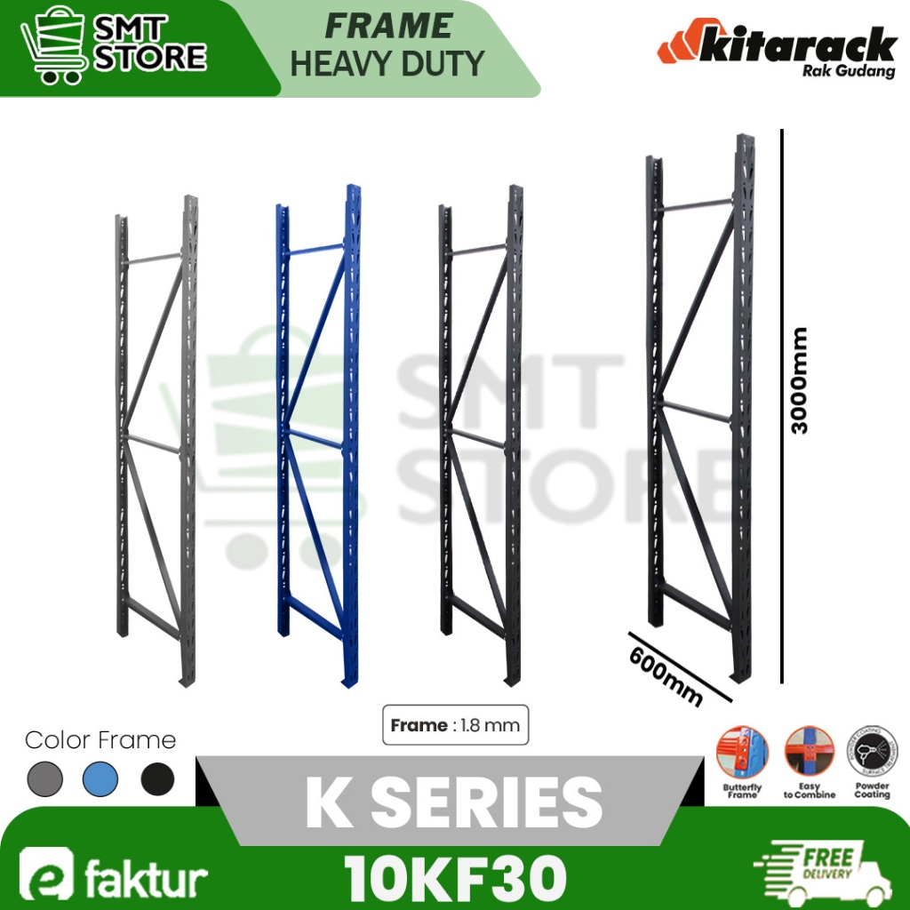 Jual KITARACK Frame Rak Gudang Besi 1 Ton / layer Tiang Tambahan Rack ...