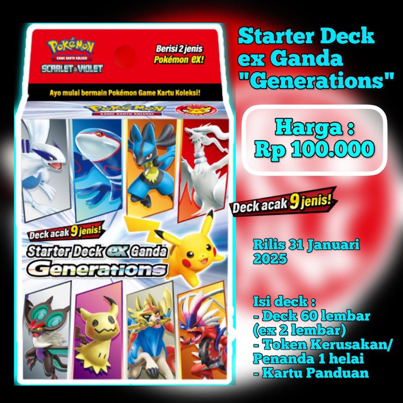 Jual Starter Deck ex Ganda "Generations" Pokemon TCG Indonesia Kartu Koleksi | Shopee Indonesia