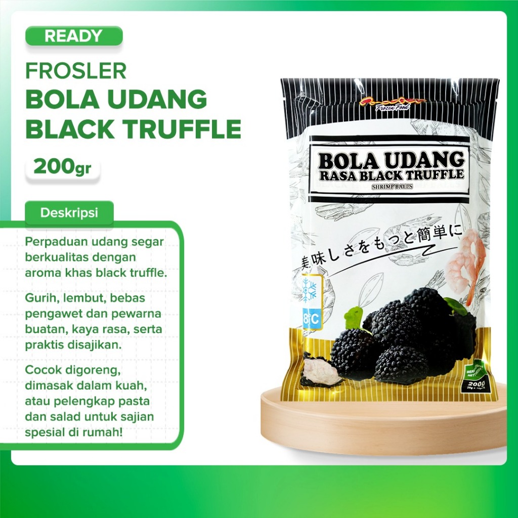 Jual Frosler Bakso Udang Goreng Black Truffle 200gr rasa mewah &unik ...