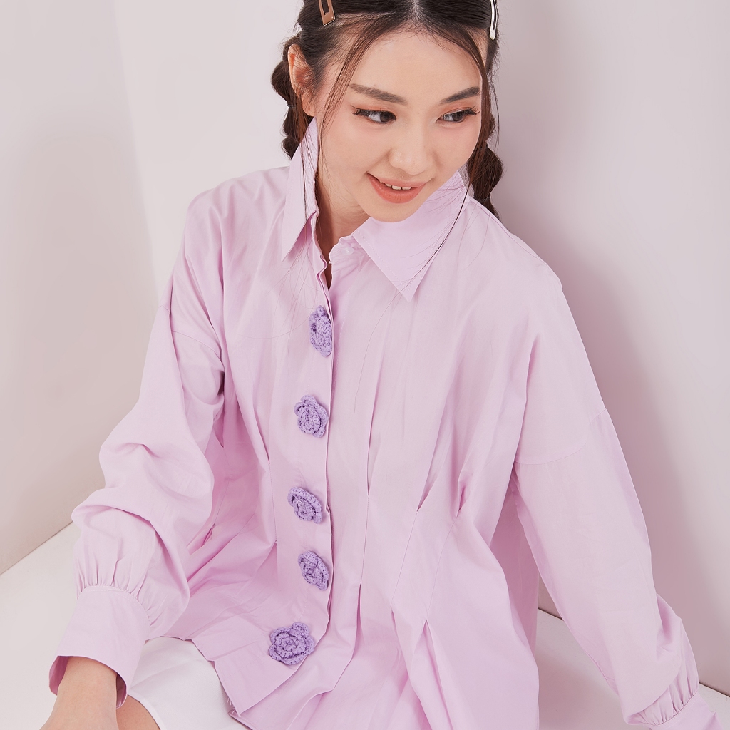 Jual Eugene Rose Blouse 032 | Wilexa Official | Kemeja Wanita | Shopee ...