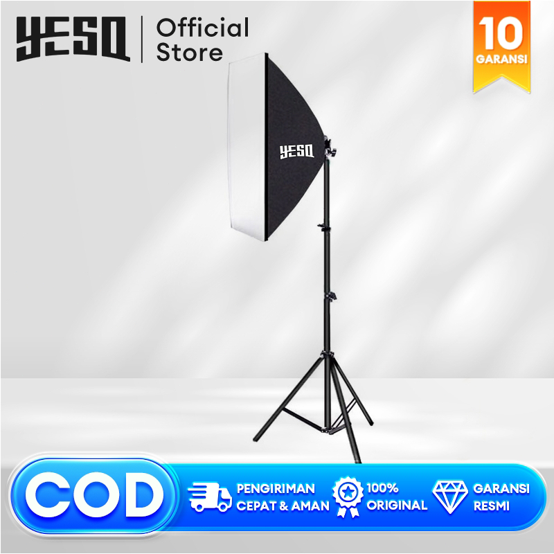 Jual YESQ Softbox Photography Lighting Kit 5500K Untuk Live Streaming ...