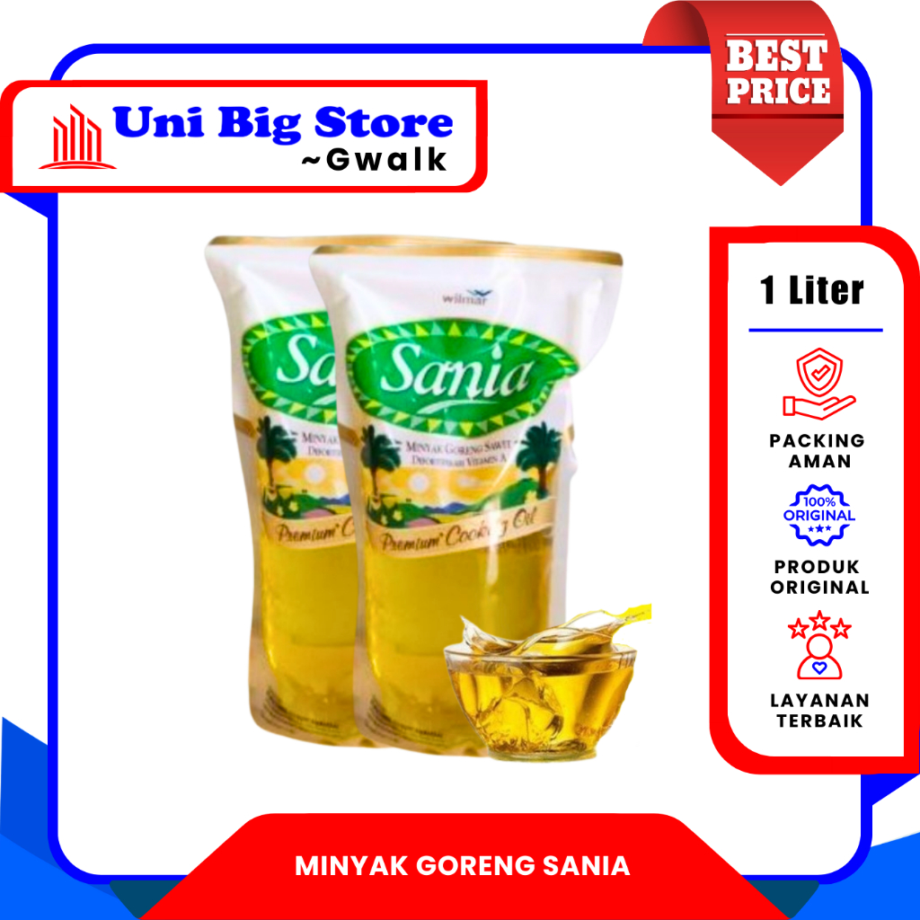 Jual SANIA MINYAK GORENG REFILL POUCH - 1 Liter | Shopee Indonesia
