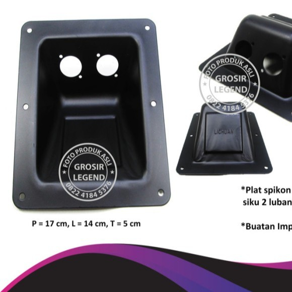 Jual Plat spikon speakon terminal speaker besi besar siku 2 lubang ...