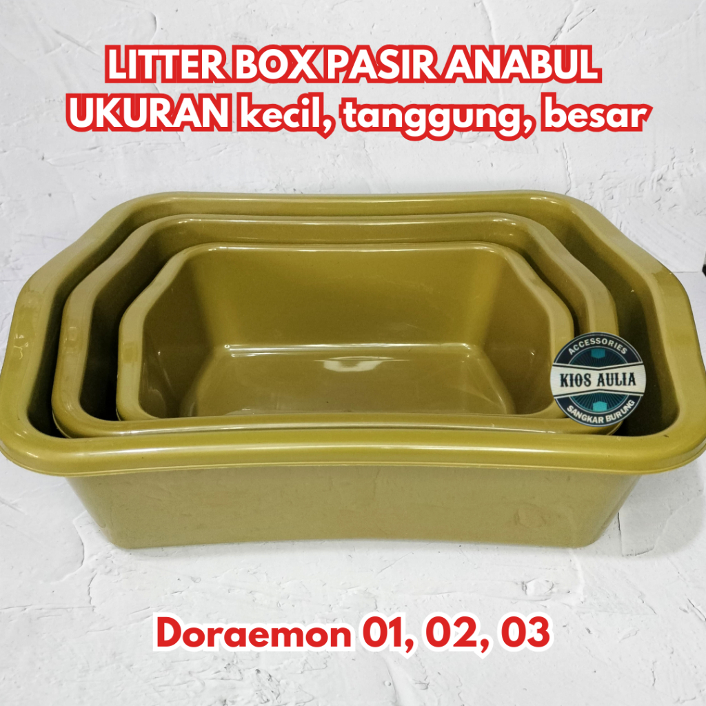 Jual 3 UKURAN LITTER BOX PASIR KUCING ANJING ANABUL BASKOM WASKOM ...