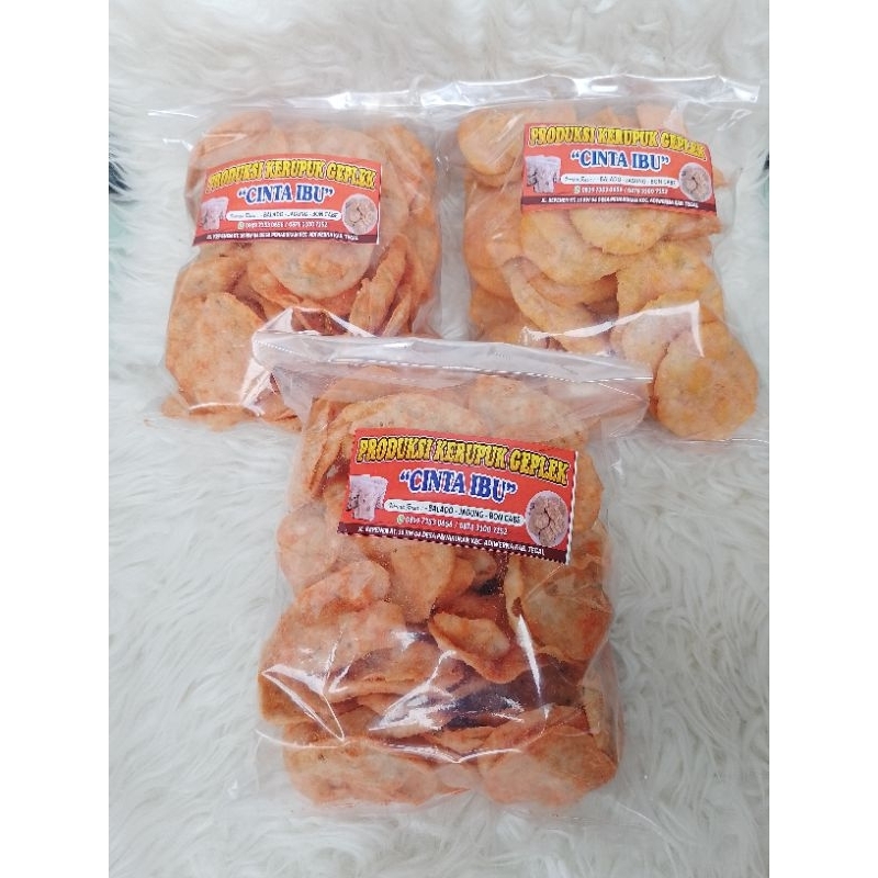 Jual KERUPUK GAPLEK CINTA IBU KHAS TEGAL RASA KEJU 250gr GURIH DAN ...