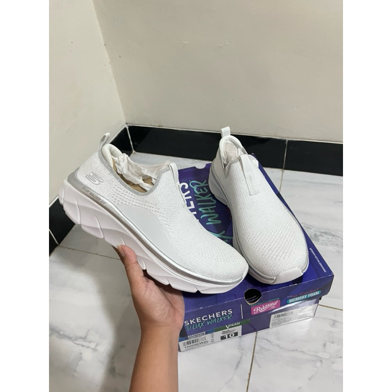 Jual Sepatu Skechers women putih sparkle ukuran 40 sale 70% (150098/WSL ...