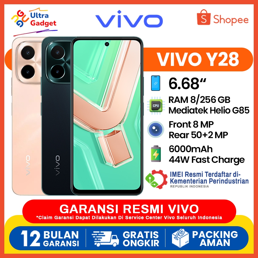 Jual Vivo Y28 [6GB+128GB] [8GB+128GB] [8GB+256GB] - Garansi Resmi 1 Tahun | Shopee Indonesia