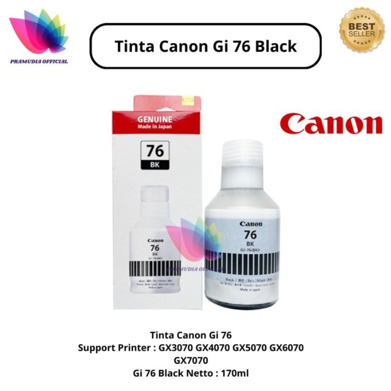 Jual Tinta Canon Gi 76 Black and Color Tipe Printer GX5070 GX 6070 ...