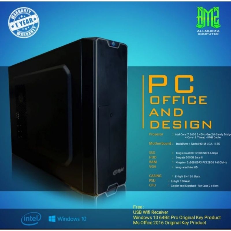 Jual Mini PC Slim Intel i7 RAM 16GB SSD 128GB OFFICE & DESIGN | Shopee ...