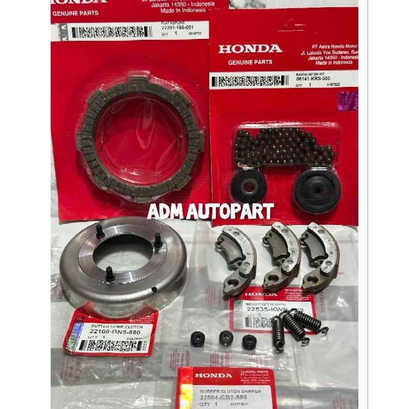 Jual Paket kampas kopling 5aitem 166+Kampas ganda KWB+Mangkok GN5+Keteng KRS+Karet Ganda Revo ...
