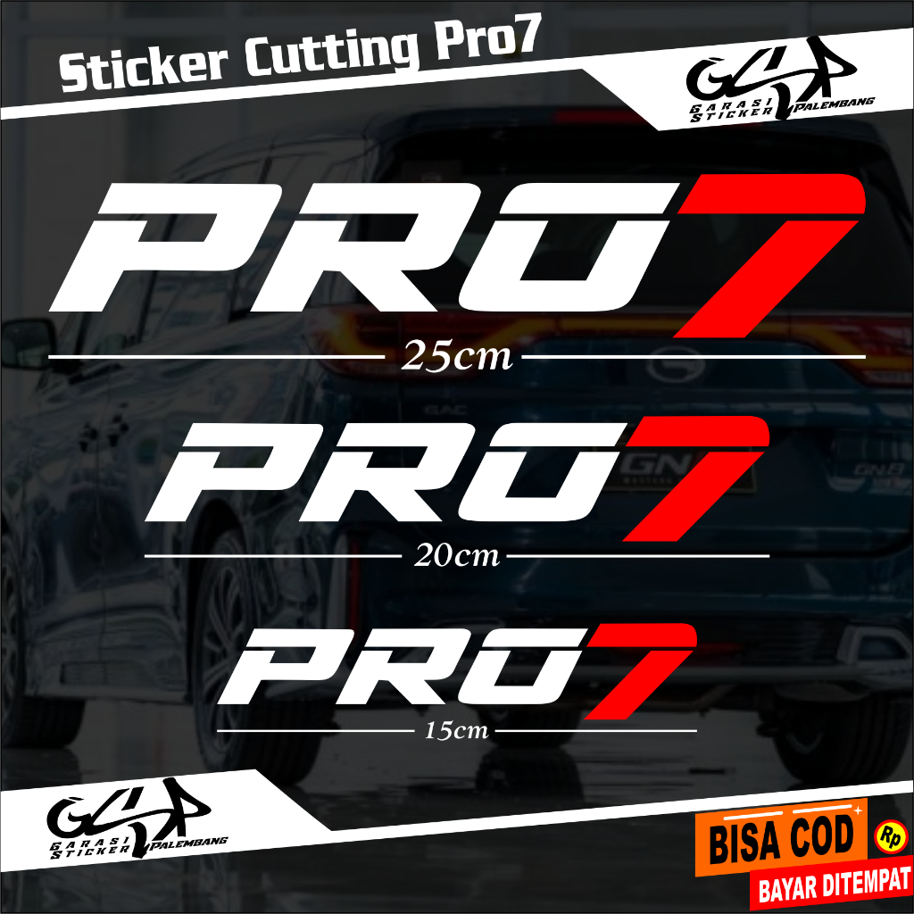 Jual Stiker Pro7 - Stiker Cutting PRO7 - Stiker Kaca Belakang Mobil ...