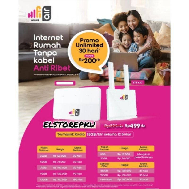 Jual Router WiFi Rumah kuota murah 4G LTE Mobile {HiFi Air Indosat + Tri} Home Broadband modem ...