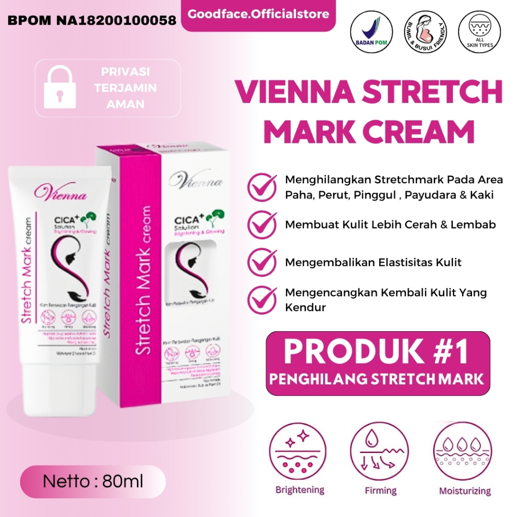 Jual VIENNA CREAM STRETCH MARK ORIGINAL BPOM PENGHILANG STRECHMARK KRIM ...