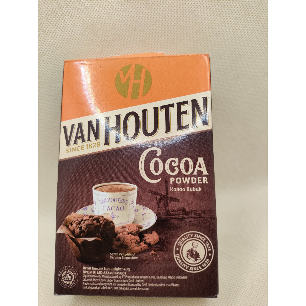 Jual VAN HOUTEN COCOA POWDER 40 GR / KAKAO BUBUK 40 GR | Shopee Indonesia