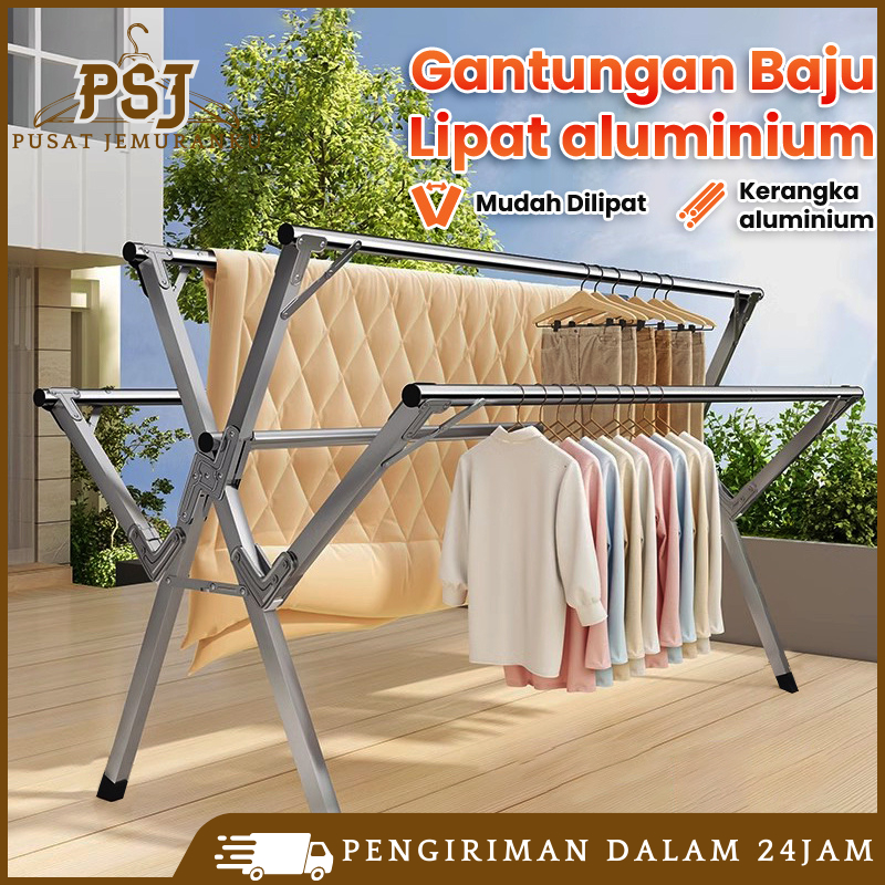 Jual jemuran baju stainless / jemuran baju lipat stainless steel ...