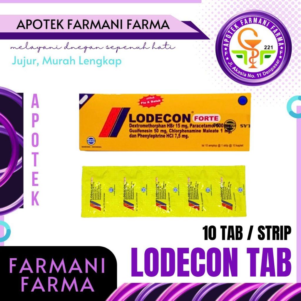 Jual LODECON FORTE KAPLET 10S / OBAT DEMAM / MERIANG / OBAT BATUK ...