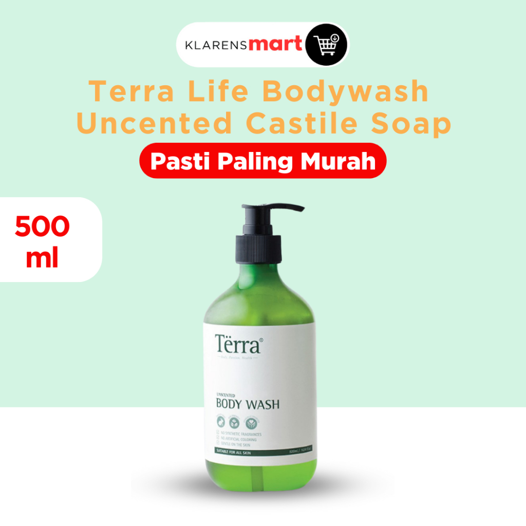 Jual Castile Soap Terra Body Wash Uncented 500ml | Shopee Indonesia