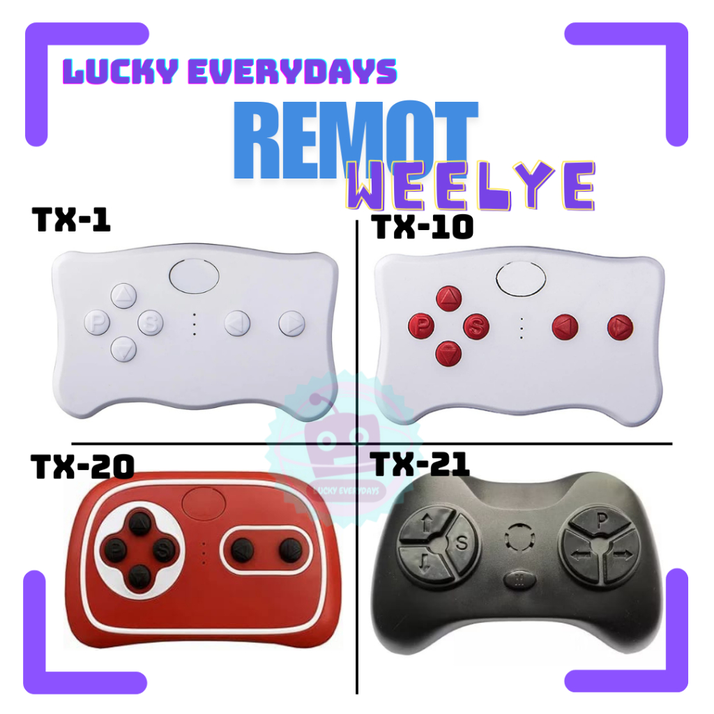 Jual REMOT CONTROL RECEIVER WEELYE 6VOLT 12VOLT TX1 TX10(KHUSUS FC ...