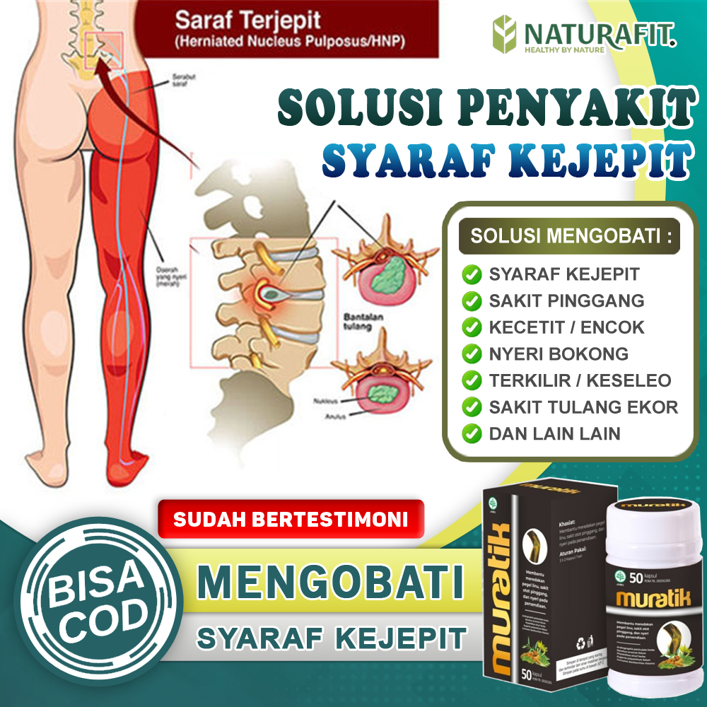Jual Obat Saraf Kejepit Paling Ampuh Sciatika Sakit Pinggang Encok Syaraf Tulang Ekor Kecetit ...