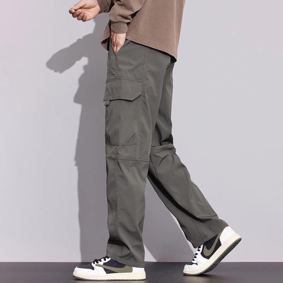 Jual Celana Cargo Pria Panjang Dewasa Oversize Pria Korean Style Loose Straight Pants Promo ...