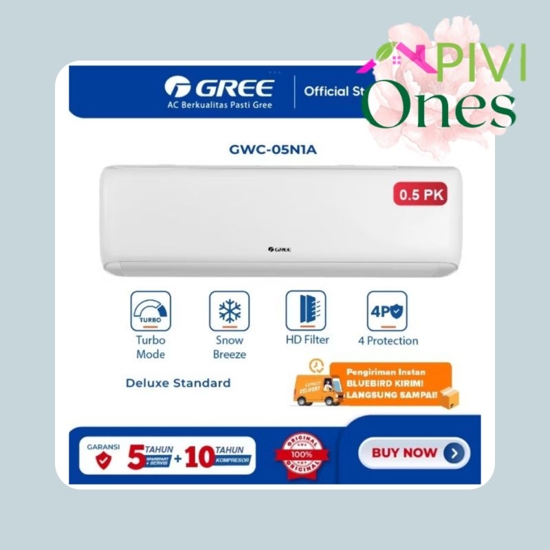 Jual GREE AC N1A Deluxe STANDARD N1A Series 1/2PK 1PK 1.5PK 2PK 2.5PK ...