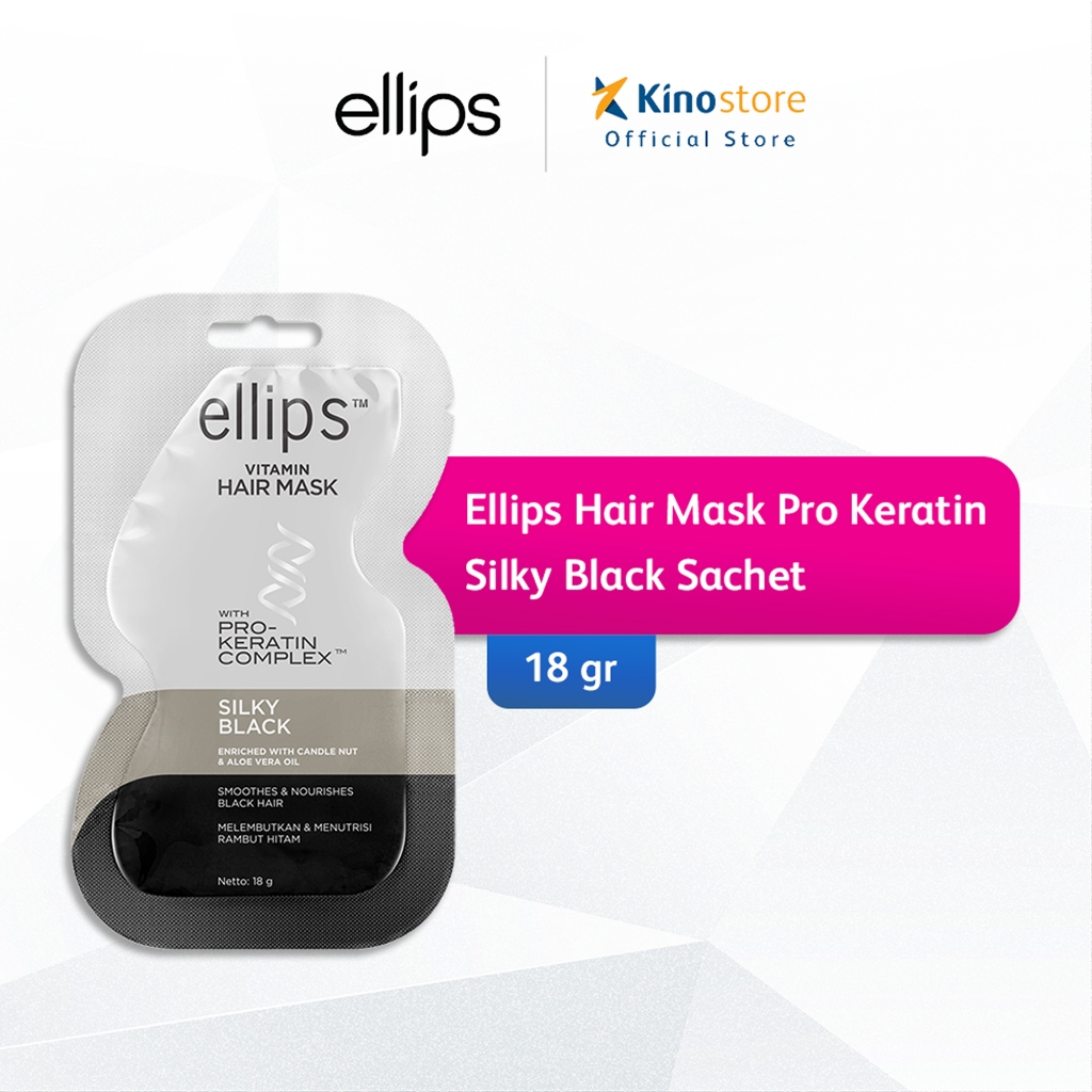 Jual Ellips Hair Mask Pro Keratin Silky Black Sachet 18gr | Shopee ...