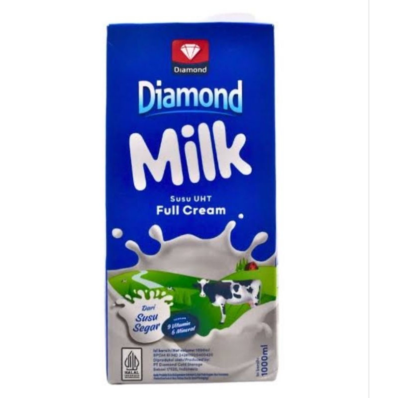 Jual DIAMOND milk uht full cream 1000 ml | Shopee Indonesia