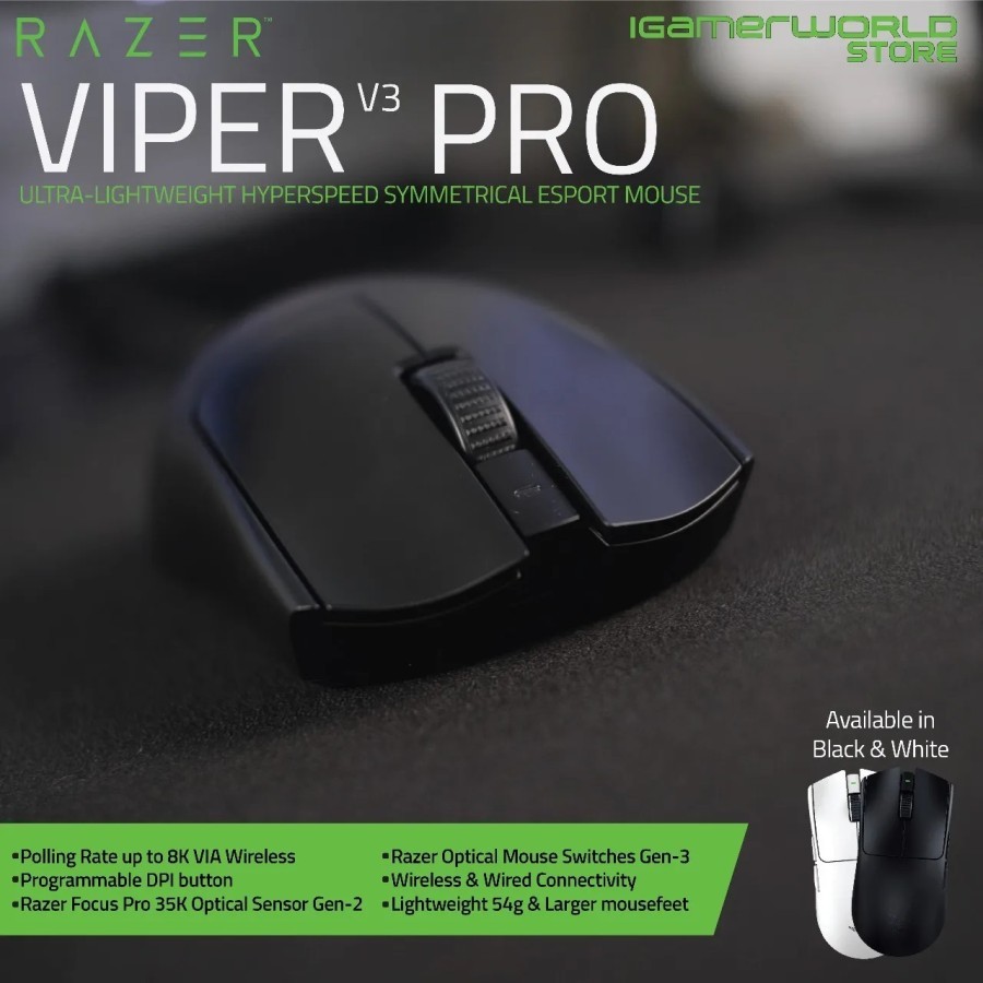 Jual Razer Viper V3 PRO Ultralight Hyperspeed Wireless Esports Gaming ...