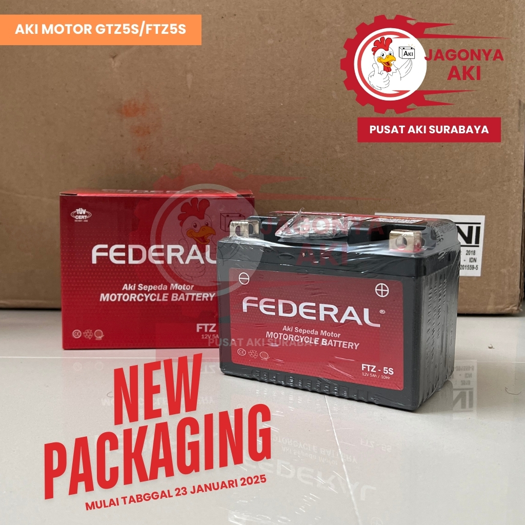 Jual Aki Motor FEDERAL Honda Beat Vario 110 Scoopy Supra X 125 Revo Spacy Blade New Mega Pro ...