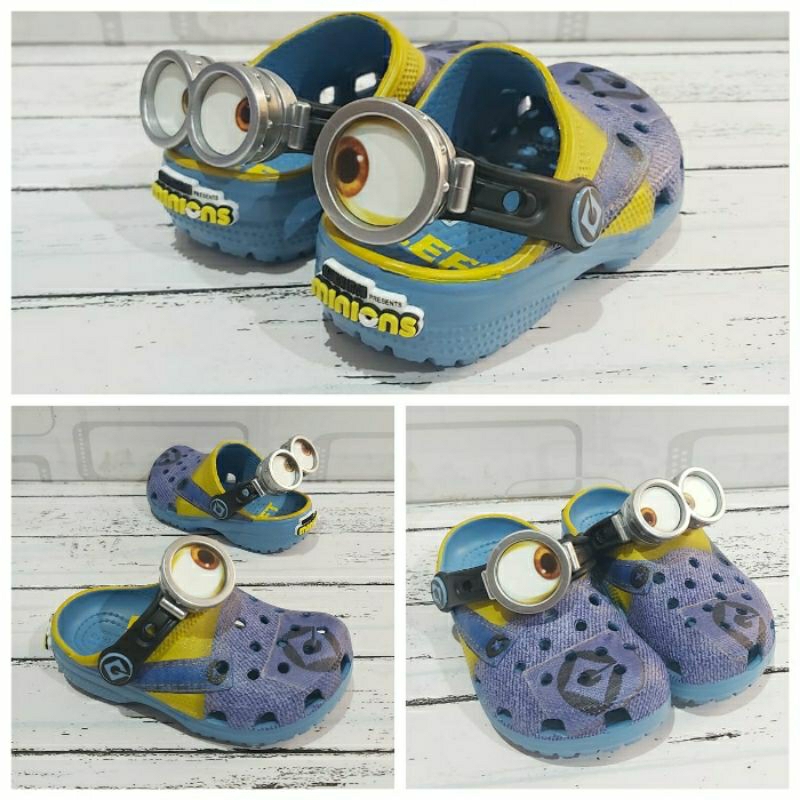 Jual CROCS MINION MINIONS DESPICABLE BLUE CLOG KIDS and JUNIOR | Shopee ...