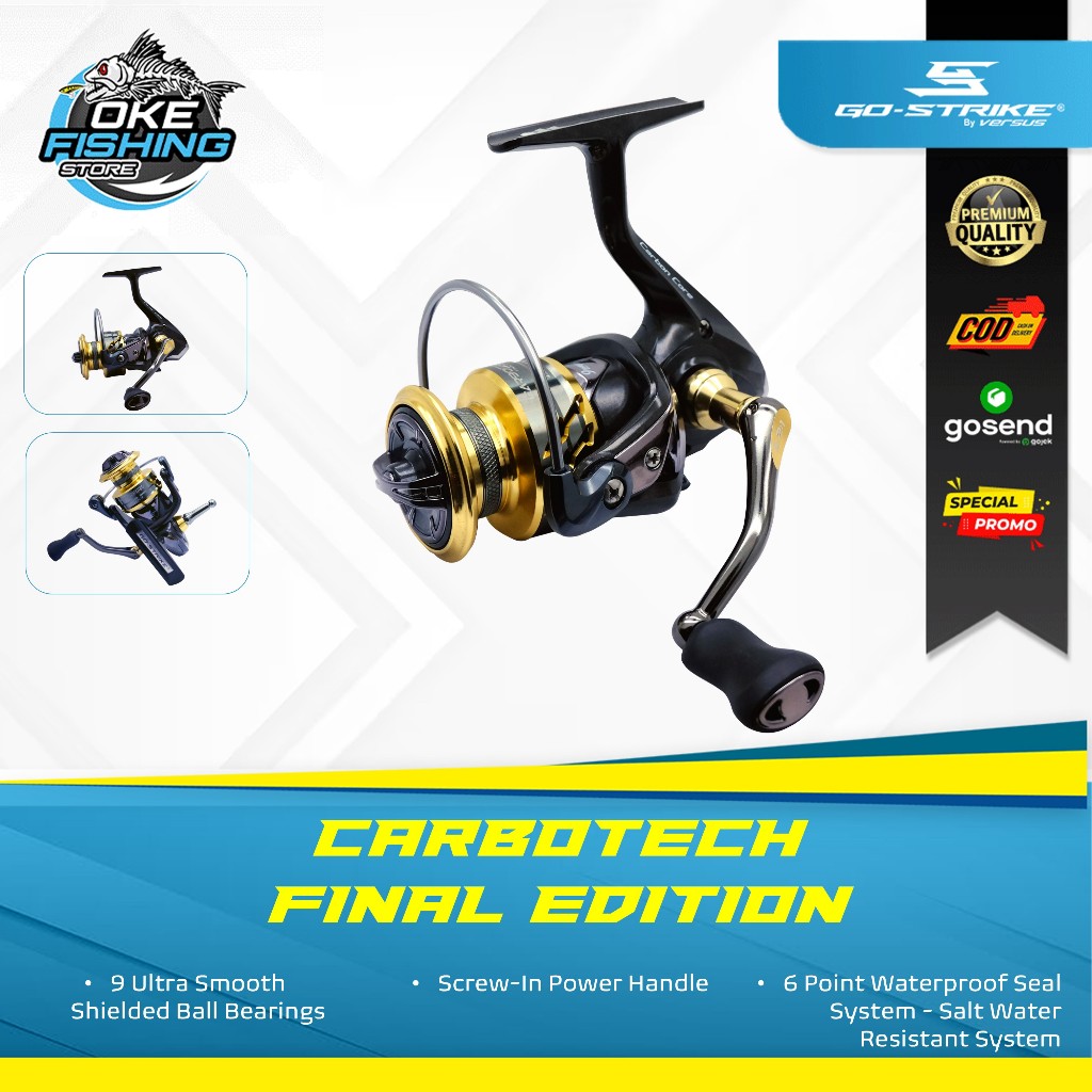 Jual Reel Pancing Gostrike Versus Carbotech SW Final 9 Ball Bearing ...