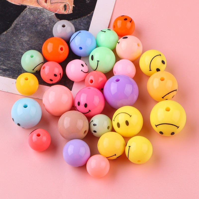 Jual Ready stok 15-30pcs Manik Bulat Smile Manik Muka senyum bulat ...