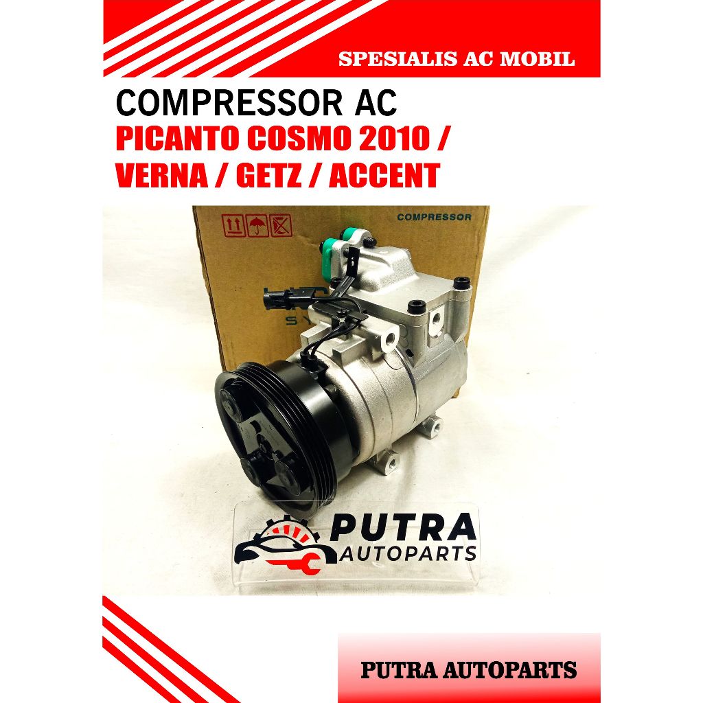Jual COMPRESSOR AC MOBIL PICANTO / COSMO 2010 / VERNA / GETZ / ACCENT ...