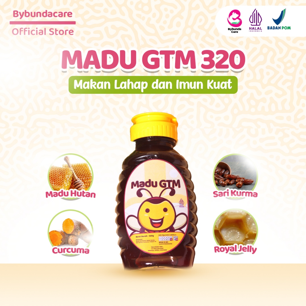 Jual Madu GTM Multivitamin Nafsu Makan Anak – 320gr | Shopee Indonesia