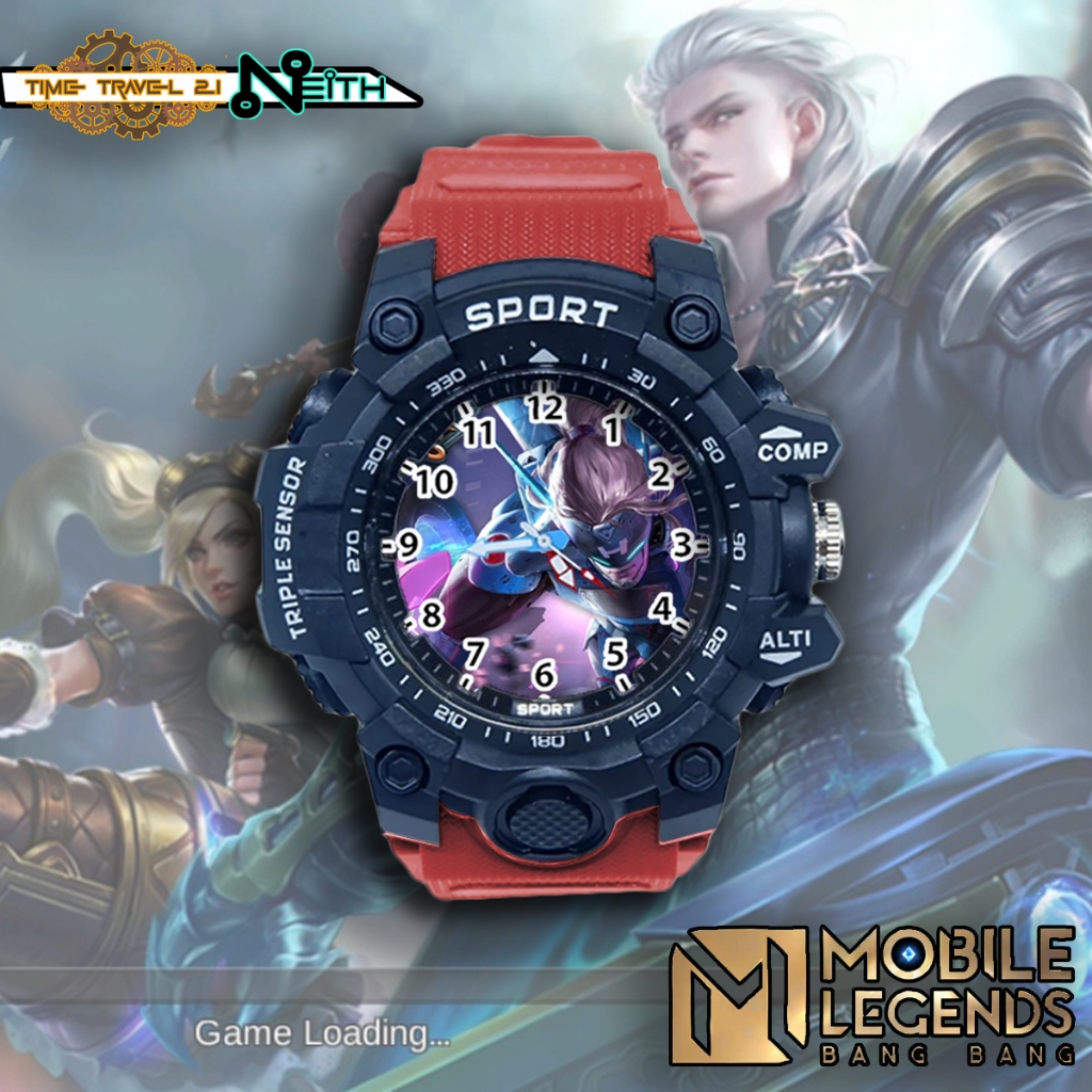 Jual Jam Tangan Sport Anak Terbaru MOBILE LEGENDS Strap Ruber Sporty ...