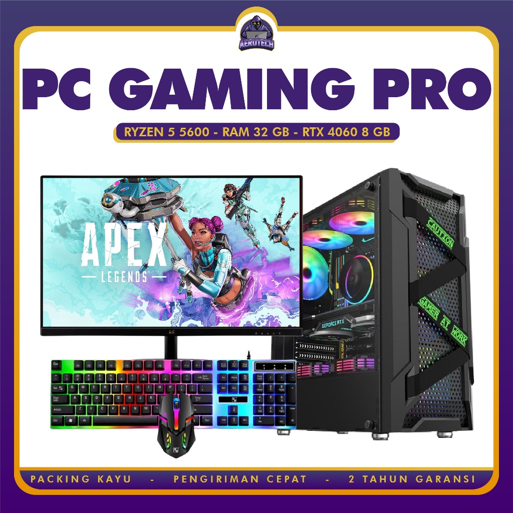 Jual PC RAKITAN GAMING AMD RYZEN 5 5600 | RAM 32 GB | VGA RTX 4060 8 GB ...