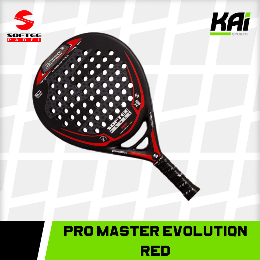Jual Raket Padel Softee Pro Master Evolution - Red - Teardrop - Beginner Pemula - Designed in ...
