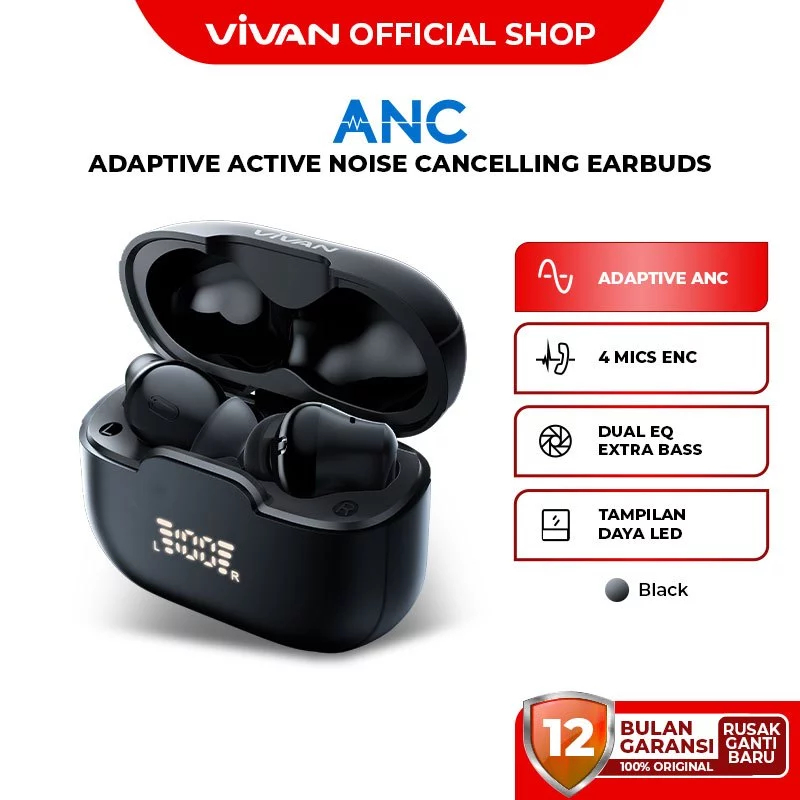 Jual VIVAN TWS Infinity GT6 Headset Bluetooth 5.4 Adaptive ANC ENC Dual ...