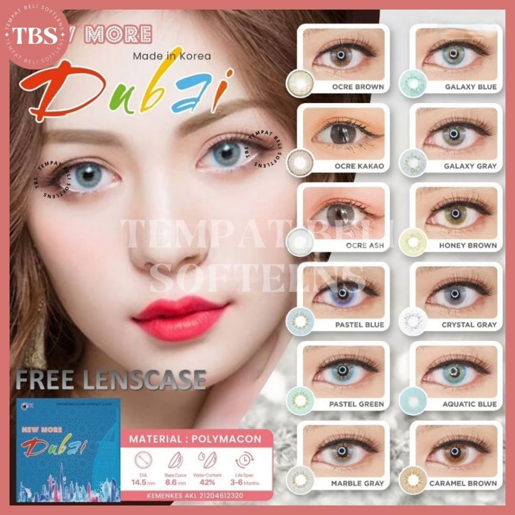 Jual SOFTLENS NEW MORE DUBAI 14,5MM NORMAL & MINUS / SOFLEN / SOFTLEN ...