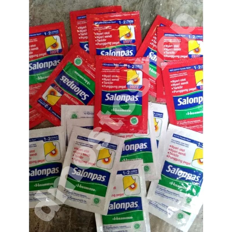 Jual isi 2 lembar salonpas hot 1x2lembar salonpas hijau isi 2 lembar ...