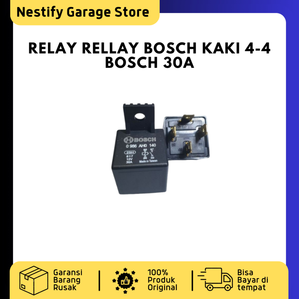 Jual RELAY RELLAY BOSCH KAKI 4-4 BOSCH 30A GOOD QUALITY | Shopee Indonesia