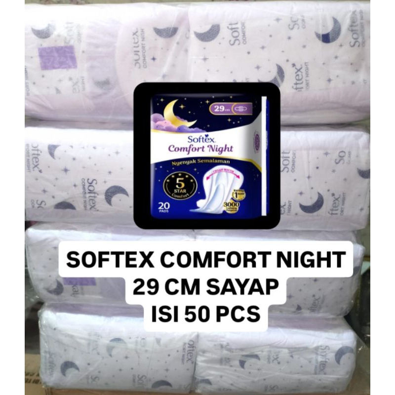 Jual softex comfort night 29cm isi 50 (sayap) | Shopee Indonesia
