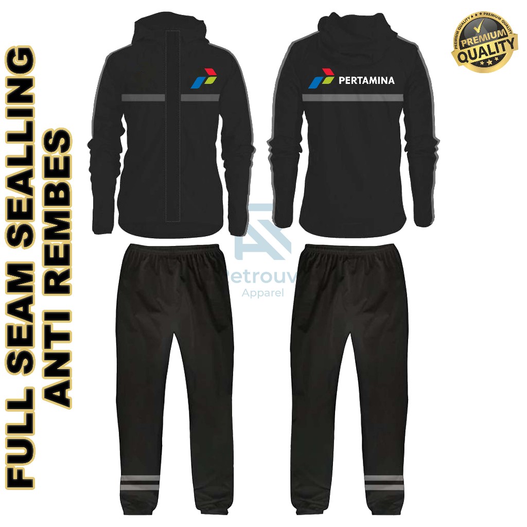 Jual Raincoat / Jas Hujan Setelan PT Pertamina Indonesia / Full Seem ...