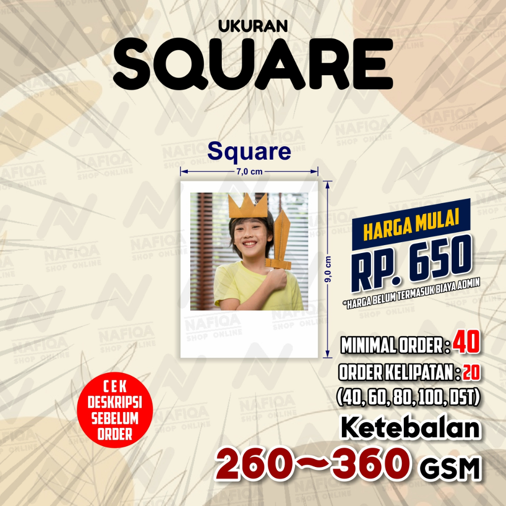 Jual Cetak Foto Square Custom | Shopee Indonesia