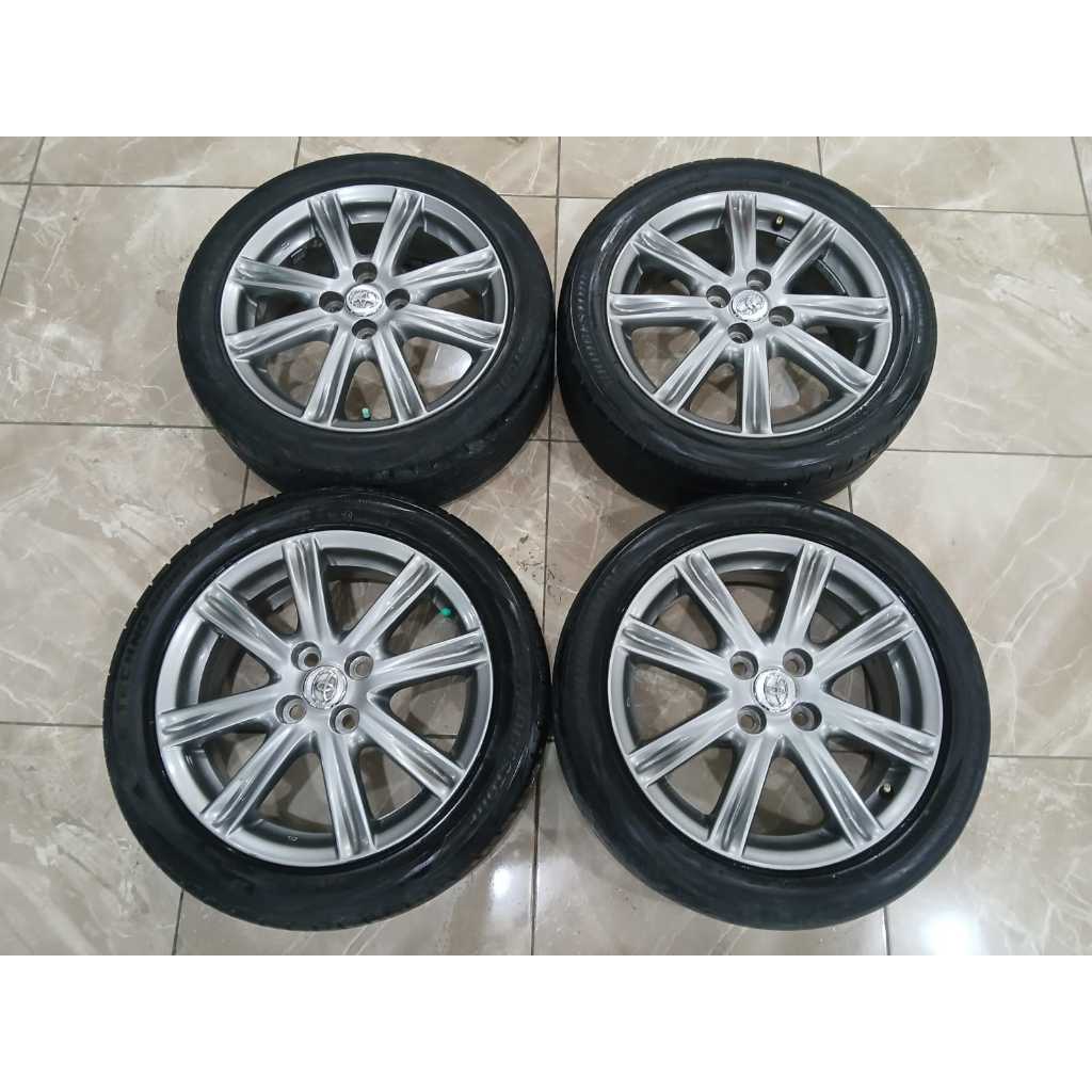 Jual Velg bekas copotan mobil yaris ring 16 baut 4x100 plus ban bonus | Shopee Indonesia