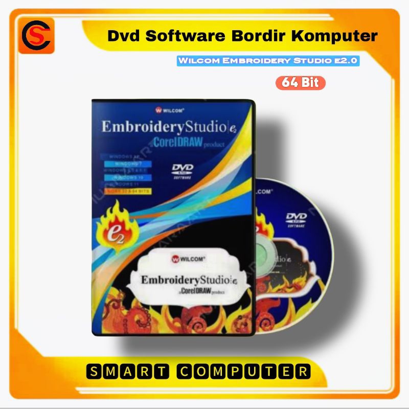 Jual Cd/Dvd Software Bordir Komputer Wilcom Embroidery Studio e2.0 ...