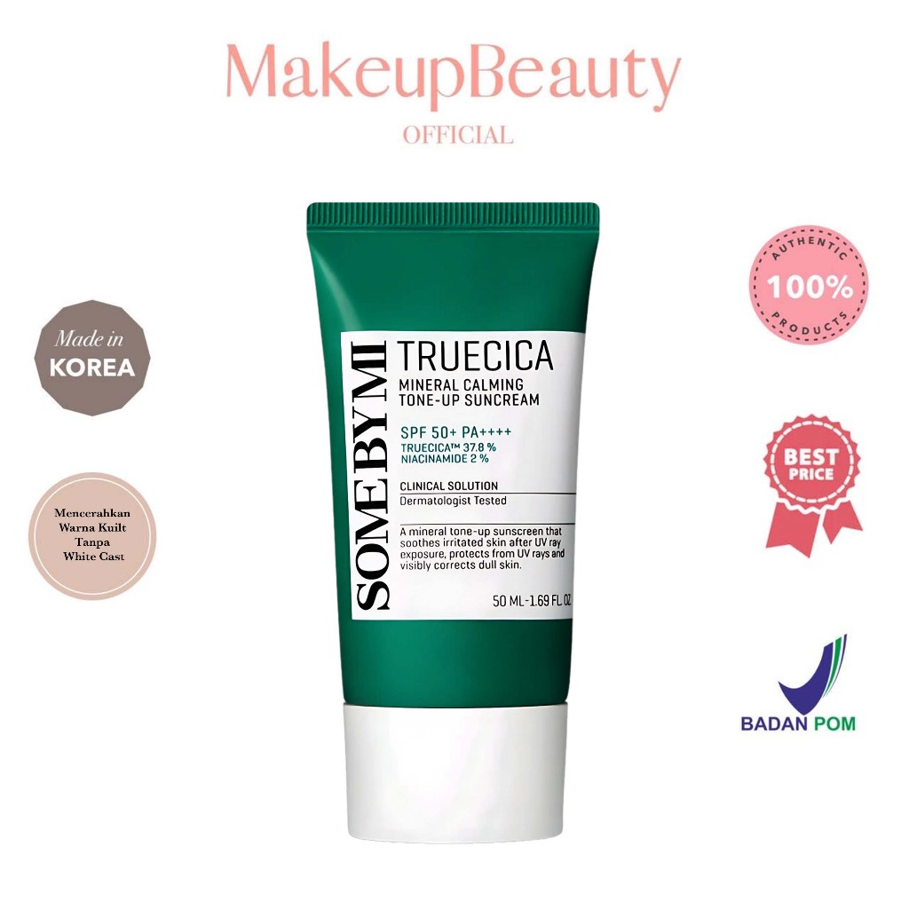 Jual SOMEBYMI Truecica Mineral Calming Tone up Suncream Sunblock ...