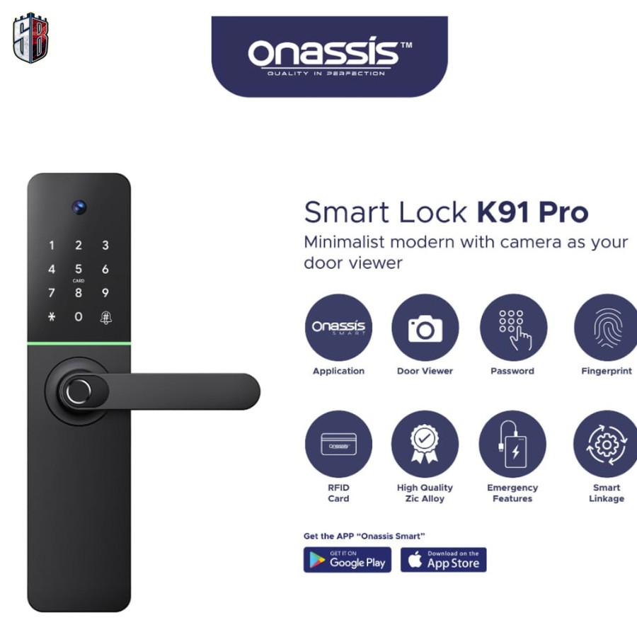 Jual (106740) ONASSIS SMART LOCK DG-ONS K91 PRO SILVER | Shopee Indonesia