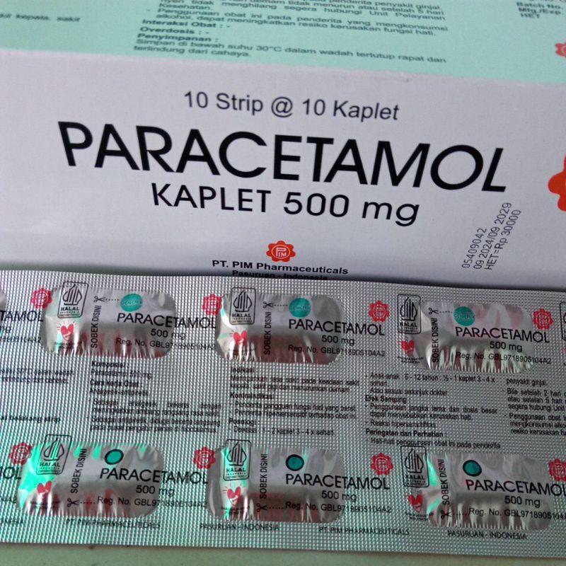 Jual PARACETAMOL 1 Strip @ 10 Kaplet (exp Sep 2029) | Shopee Indonesia